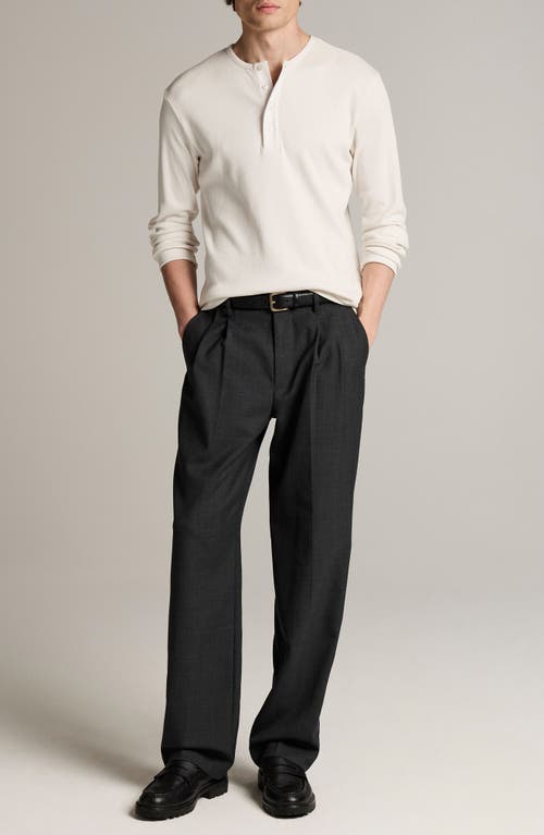 VINCE ribbed long sleeve henley